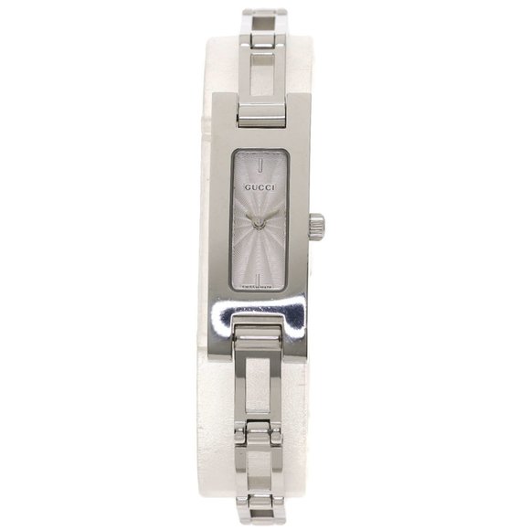 Gucci | Accessories | Gucci 390l Square Face Watch Stainless Steel Ss ...